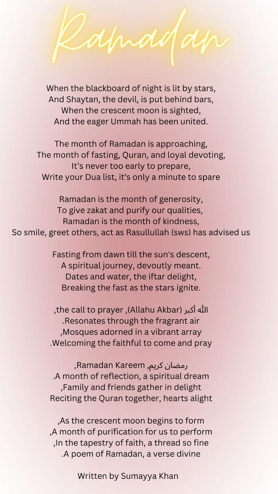 Ramadan – Inspired Generosity